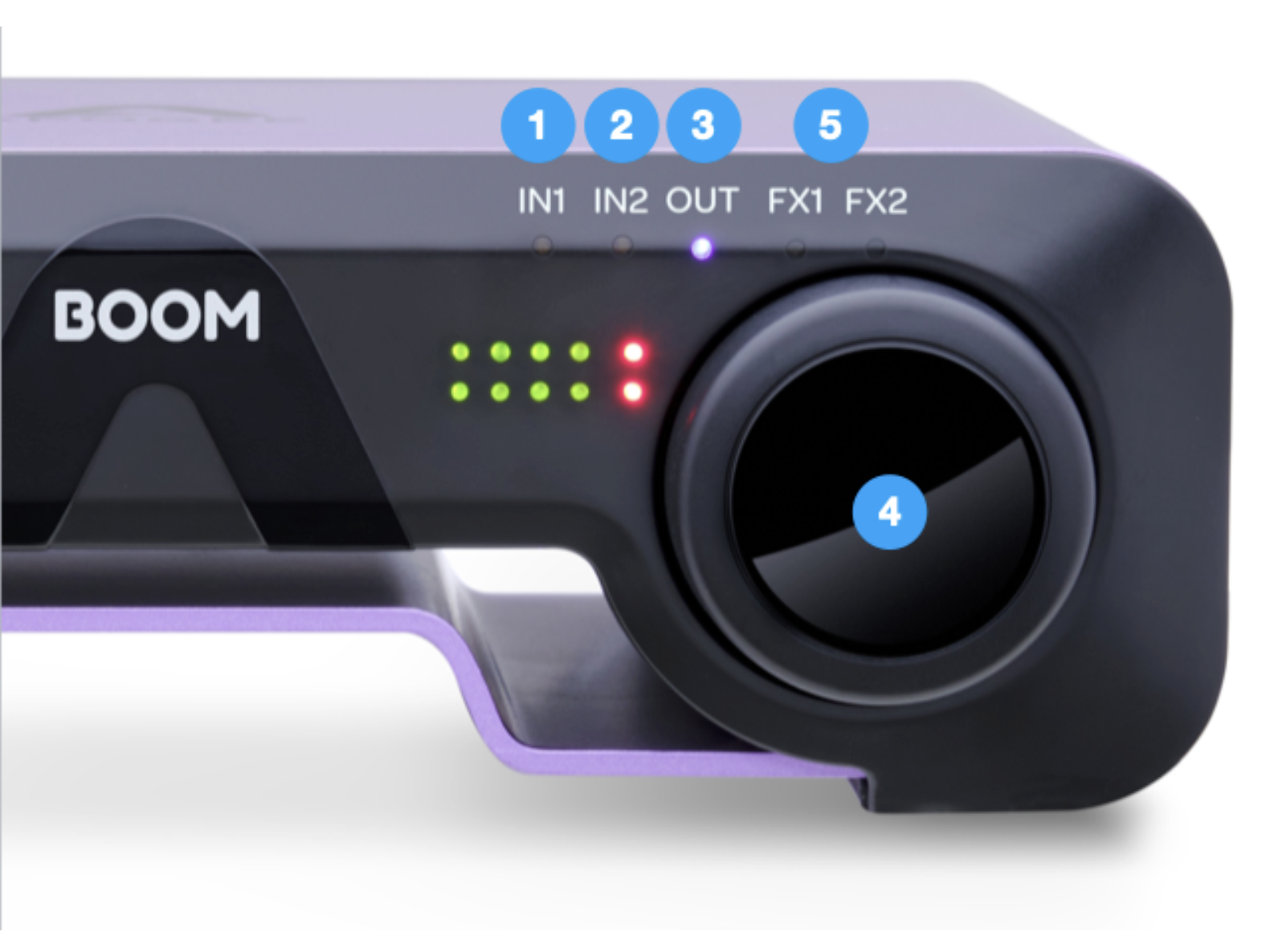 BOOM's LED Indicator lights