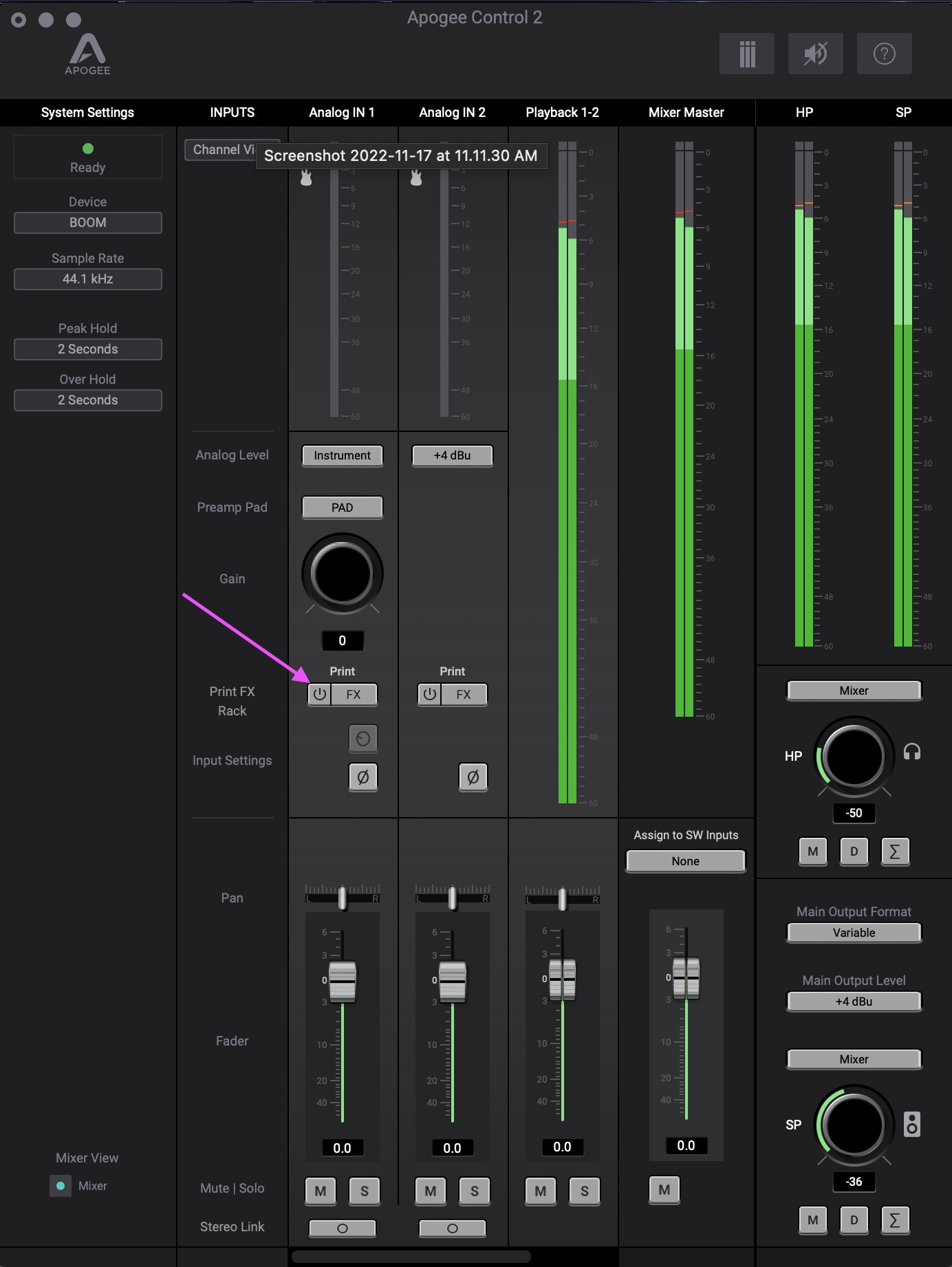 How to use ECS Channel Strip with BOOM in Control 2