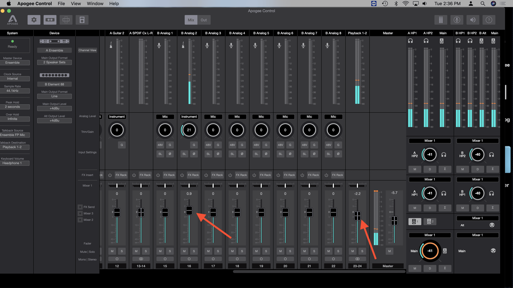 How to setup and monitor with an Ensemble Thunderbolt and Element in ...