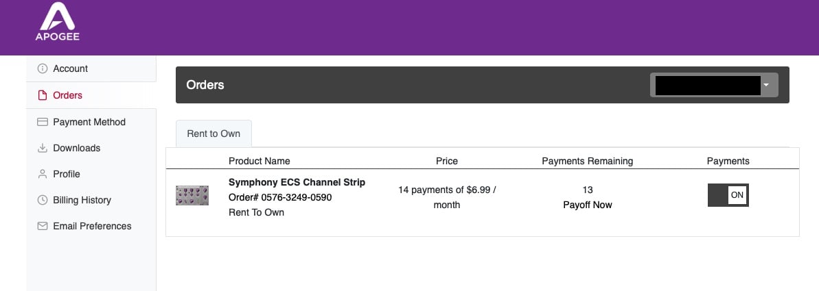 How do I Pay Off or Cancel my Rent to Own Subscription for a plugin?