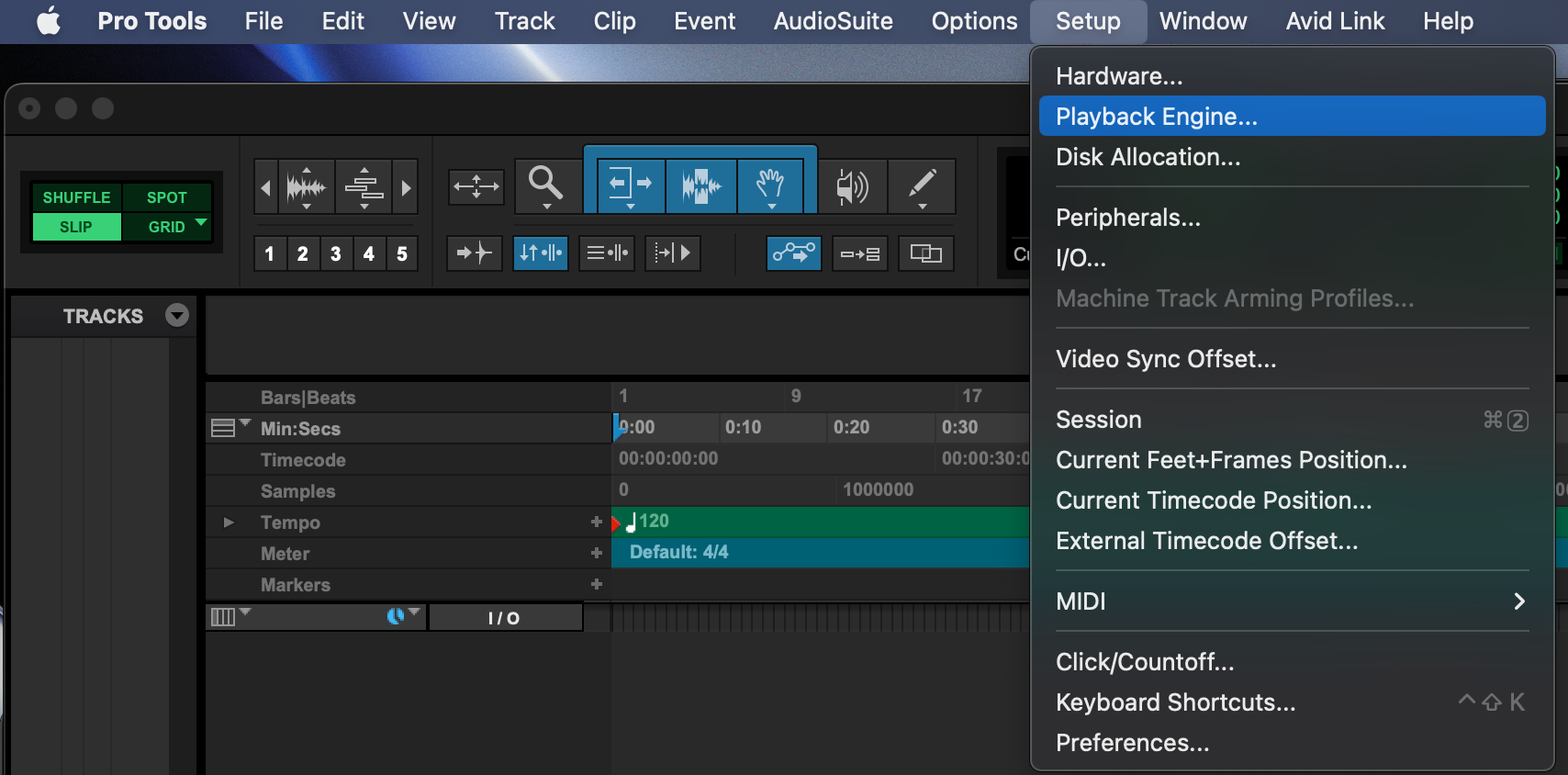Setup Jam with Avid Pro Tools