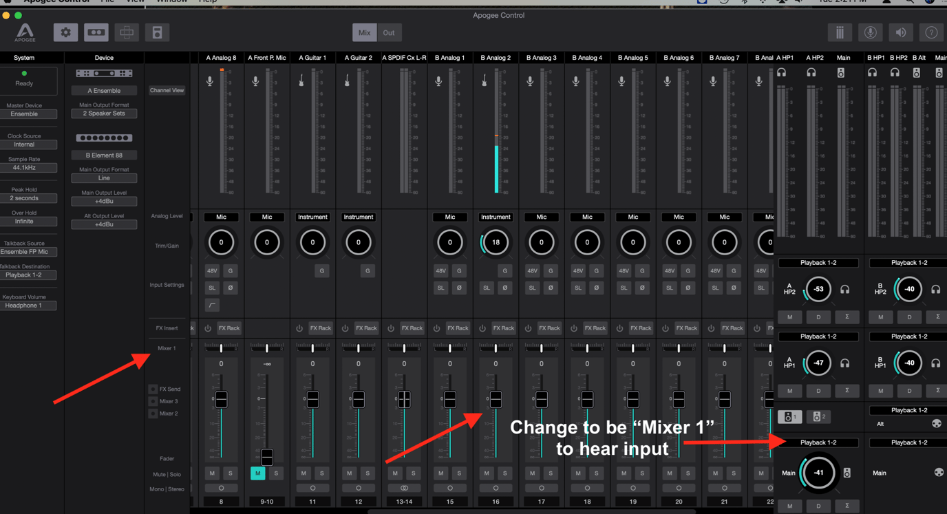 How to setup and monitor with an Ensemble Thunderbolt and Element in ...