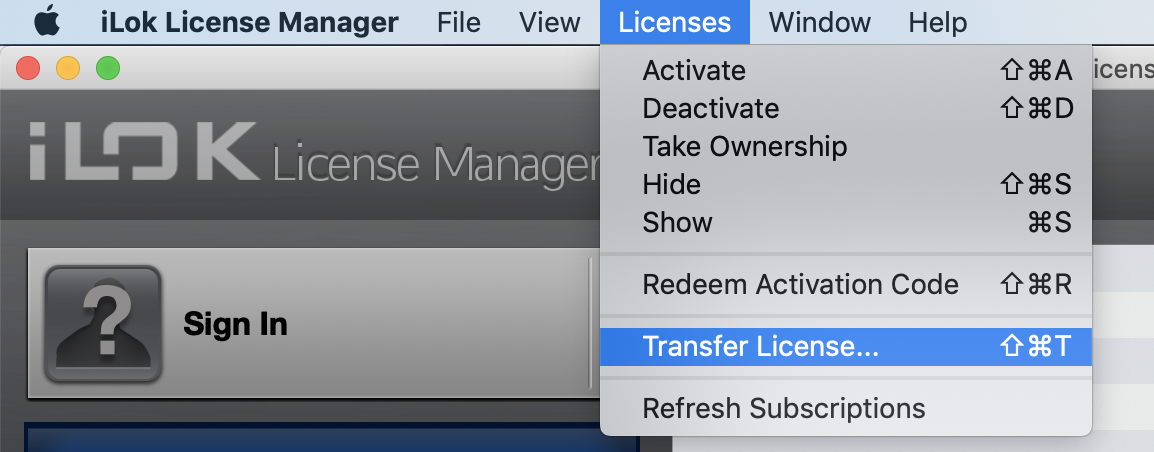 How do I transfer my Apogee Plugin licenses to a new user?