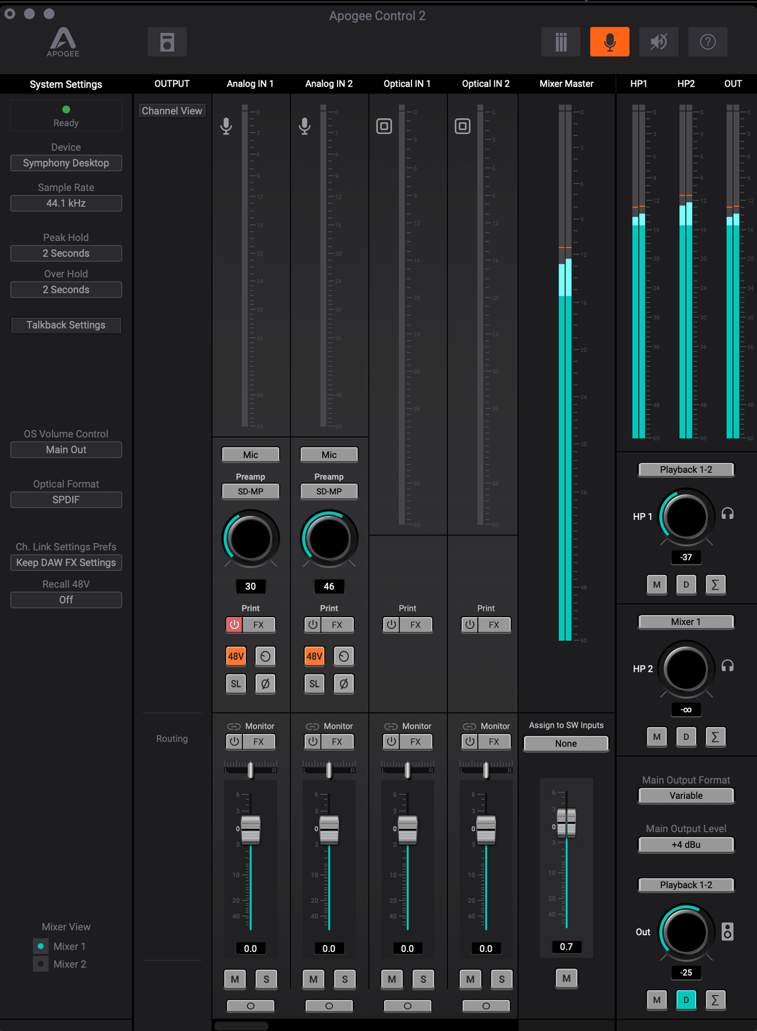 Control 2 update for Symphony I/O MkII Summer 2024